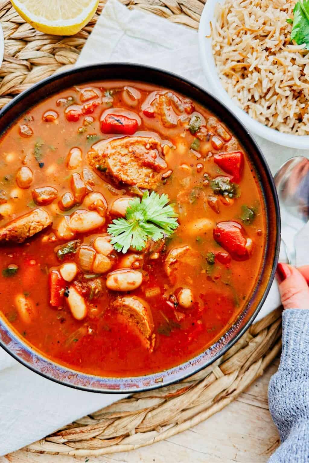 Lebanese-Inspired Vegan Fasolia (White Bean Stew)