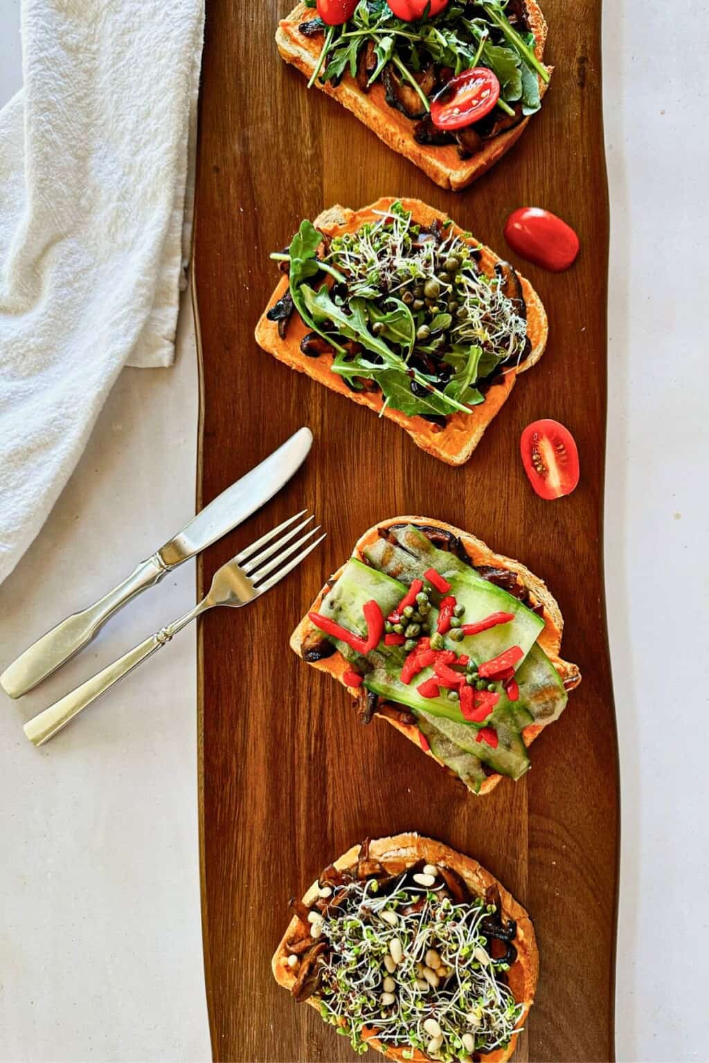 Open-Face Mushroom Sandwich Recipe | Vegan & Savory