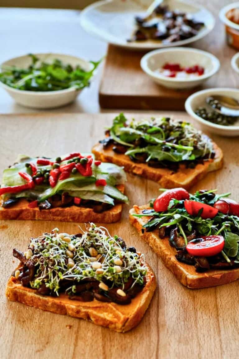 Open-Face Mushroom Sandwich Recipe | Vegan & Savory