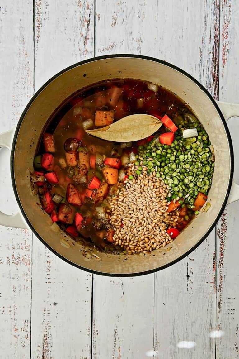 Vegan Split Pea and Barley Soup