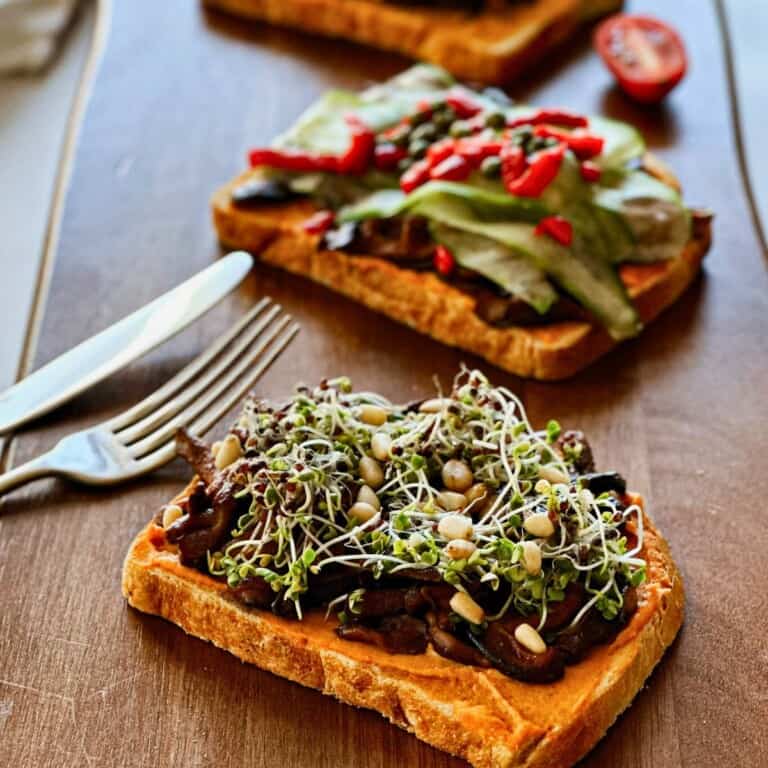 Open-Face Mushroom Sandwich Recipe | Vegan & Savory