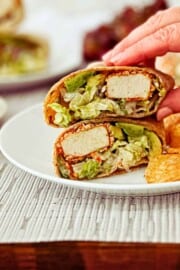 Vegan Caesar Tofu Wraps | Meal Prep Friendly