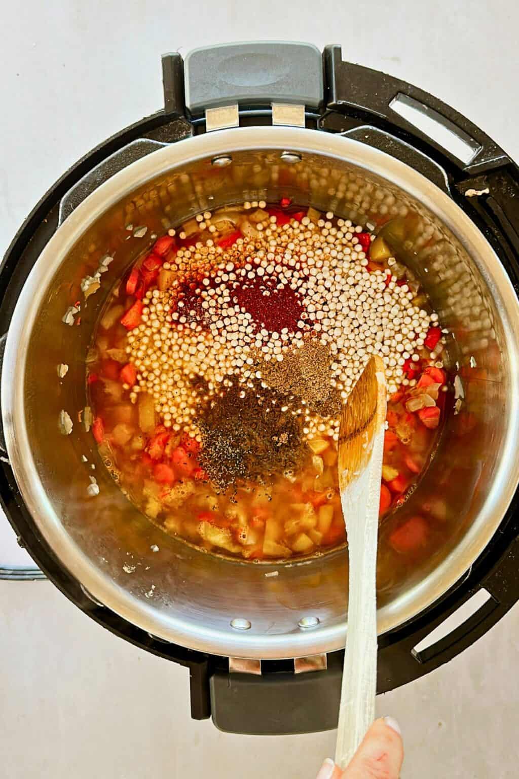 Instant Pot Vegetable Pearl Couscous