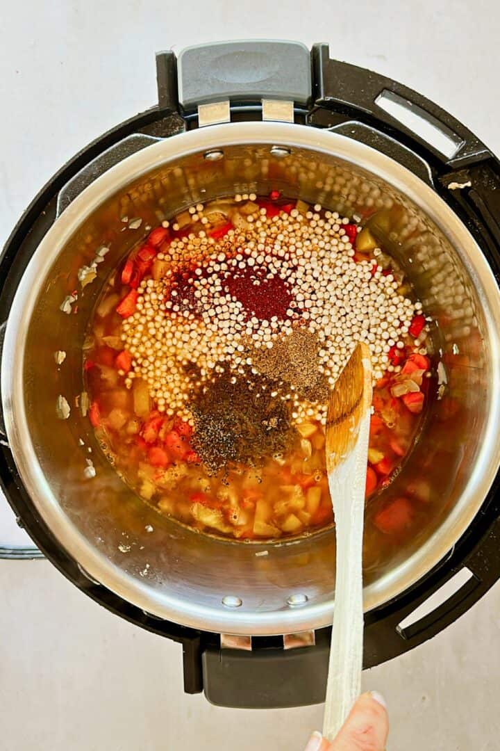 Instant Pot Vegetable Pearl Couscous