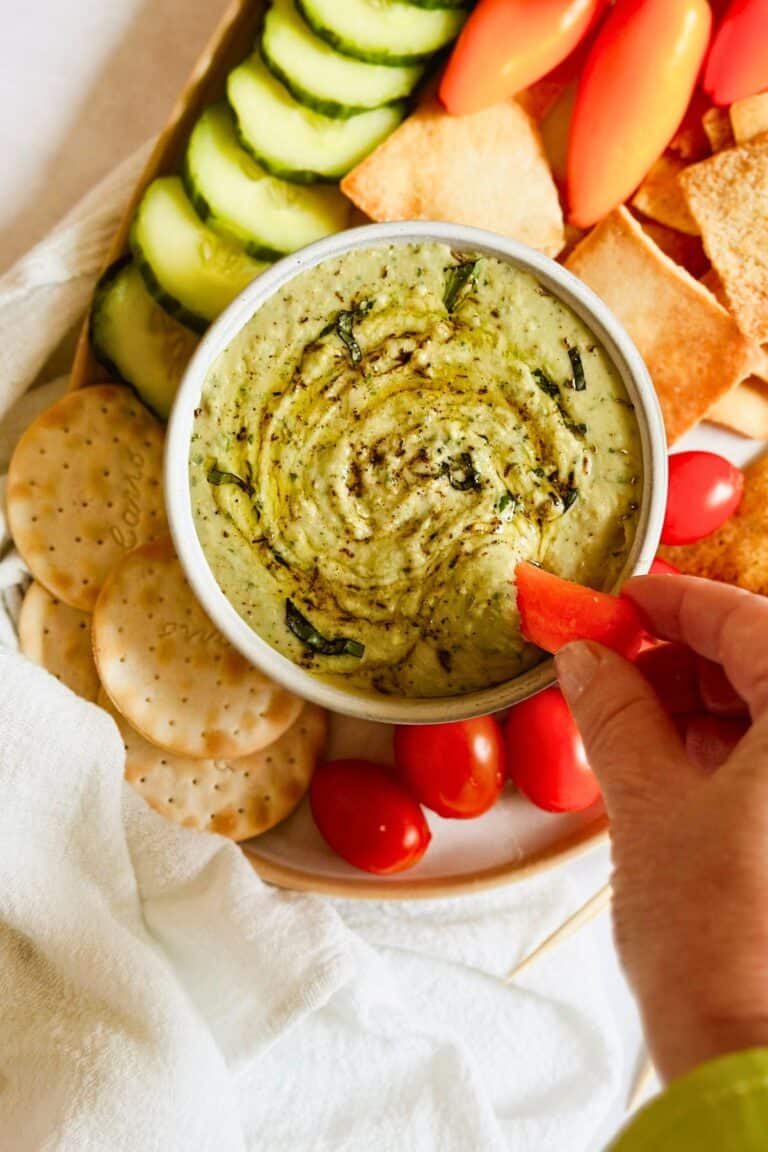 White Bean Basil Dip