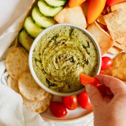 White Bean Basil Dip